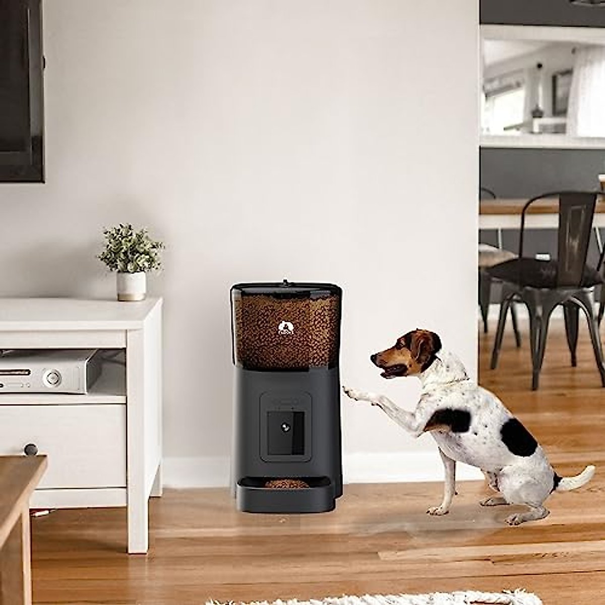 Floofi Automatic Cat Dog Feeder with Camera & Timer 6L,1080P HD Video with IR Night Vision, Real-Time Video Recording,Two Way Voice Intercom,Low Food & Blockage Sensor, Sound Alerts for Pets