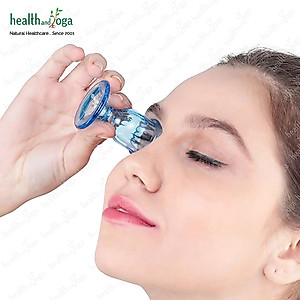 HealthAndYoga™ ChillEyes Colored Eye Wash Cups – Remedy Cup for Eye Wash - Eye Cleaner with Snug Fit - Includes Storage Container (2 Pcs.) (Blue)