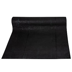 VEVOR Weed Barrier, 5.8oz Landscape Fabric, 4ft x 300ft Cover Mat Heavy Duty Woven Grass Control Geotextile for Garden, Patio, 4FT300FT-5.8OZ, Black
