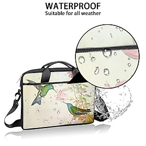 Animals Birds Laptop Computer Bag Waterproof Shoulder Messenger Bag 13-15 inch Durable Laptop Tote Bag with Shoulder Strap Handle Lightweight Crossbody Briefcase