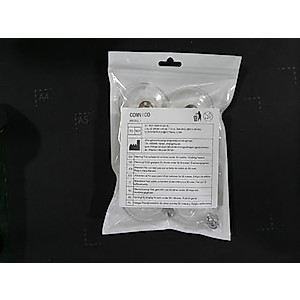 COMNICO Thickened PVC Suction Cup, 6 Pcs Clear Sucker Pads with Thread 2.16 Inches Screw Extra Strong Adhesive Glass Suction Holder Without Hooks for Bathroom Wall Door Glass Window Car Shade