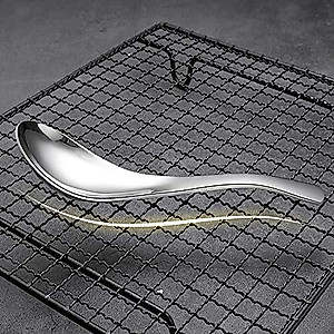 ERCRYSTO Stainless Steel Spoon, Soup Spoon, Coffee Spoon, Desert Spoon, etc. Light Weight and Small Size Especially Suitable for Toddlers, Children, Espresso etc. (2PCS)