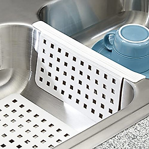 iDesign Plastic Kitchen Mat Sink Protector The Euro Collection, 11” x 12”