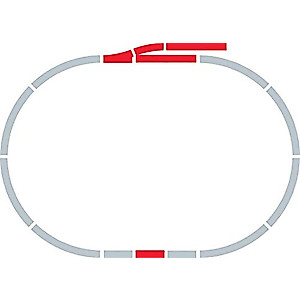 Hornby Hobby Train Tracks - R8221 Extension Pack A Track Pieces - Small Scale Model Accessories for Train, Electric Railroad Supplies with HO/OO Gauge Compatibility, Straight/Curved Tracks