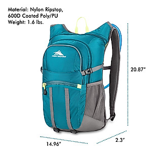 High Sierra HydraHike 20-Liter Hydration Backpack - Hydration Pack with 2-Liter Water Bladder - Ideal as Bike Hydration Pack, Hiking Hydration Pack, Running Hydration Pack