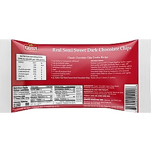 Gefen Vegan Semi Sweet Real Dark Chocolate Chips, Dairy Free 9oz (3 Pack),Nut Free, Lactose Free, Kosher, Great for Baking (9OZ, 3)