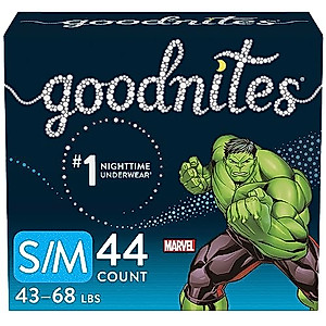 GoodNites Bedwetting Underwear for Boys, S/m, 44 Ct, Size 4-Boy, 44 Count (4344898287)