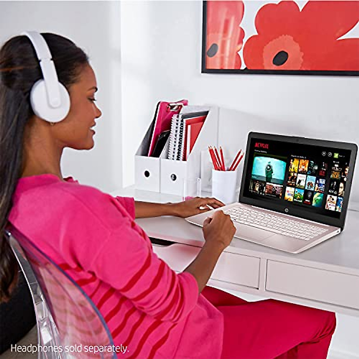 2021 Newest HP Premium 14 inch HD Laptop, Intel Dual-Core Processor Up to 2.6GHz, 4GB RAM, 64GB eMMC Storage, Webcam, Bluetooth, HDMI, Wi-Fi, Rose Pink, Windows 10 with 1 Year Microsoft 365 (Renewed)