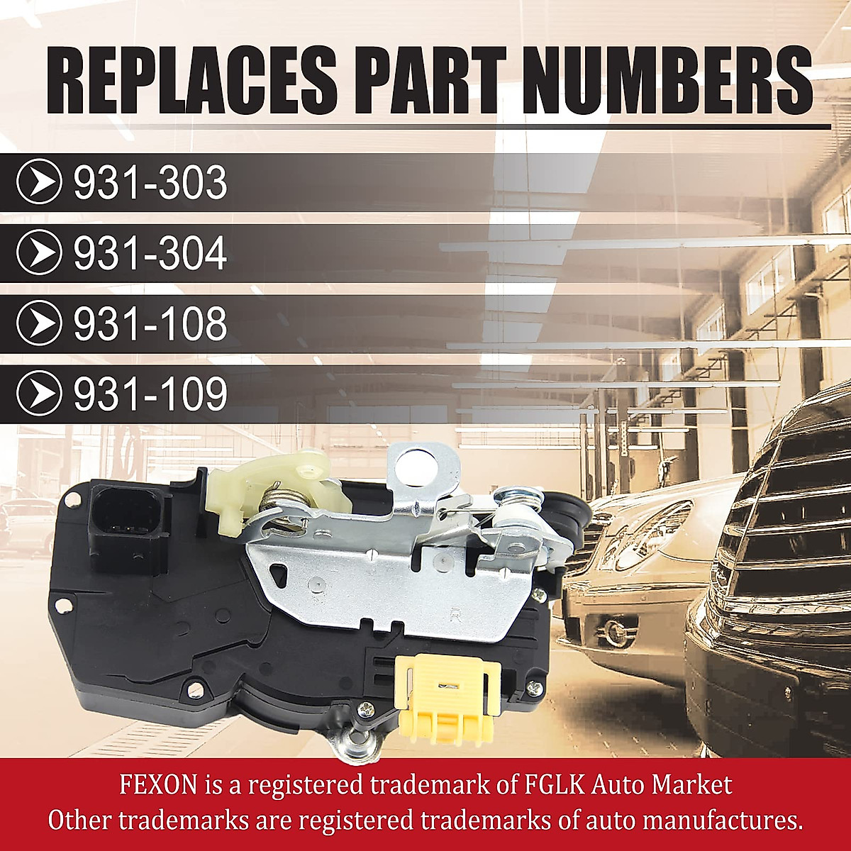 4PCS Door Latch Lock Actuator Replaces for Chevy Silverado Suburban Avalanche Tahoe GMC Sierra Yukon Cadillac Escalade 2007-2009, 4 Door Kits 931-303 931-304 931-108 931-109