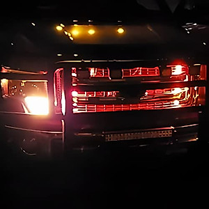 Car LED Strip Light, DC 12V Waterproof Light Strip for Cars, 6PCS 15 SMD Cuttable Connectable Car Underglow Decoration, Led Interior Exterior Lights Strip for Bedroom Mirror Kitchen (Red)