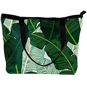 Tote Bag Women Satchel Bag Handbag Stylish Tote Handbag for Women Hobo Bag Fashion Crossbody Bag, Banana Leaf Green Tropical