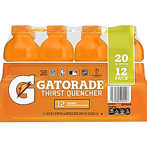 Gatorade Original Thirst Quencher,Orange, 20 ounce, 12 count