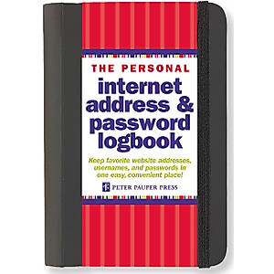 The Personal Internet Address & Password Logbook (removable cover band for security)