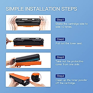 GPC Image Compatible Toner Cartridge Replacement for HP 202X 202A CF500X CF500A Compatible with Laserjet Pro MFP M281fdw M254dw M281cdw M281 M281dw M280nw Printer Tray(2 Black)