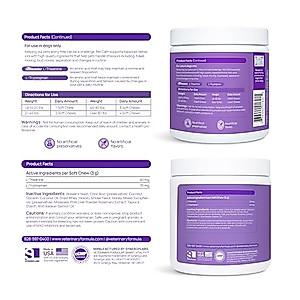 Veterinary Formula Smart Vitality Pet Calm Supplement for Dogs - Soft Chews, 30ct - Promotes a Sense of Relaxation During Moments That May Cause Stress - Fireworks, Travel, Changes in Routine