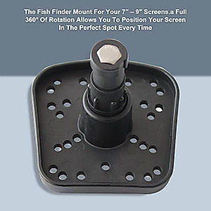 BLKGJTF 0368 Universal Fishfinder Mount - Black, Boat Fish Finder Electronics Mount, Fish Finder Mount