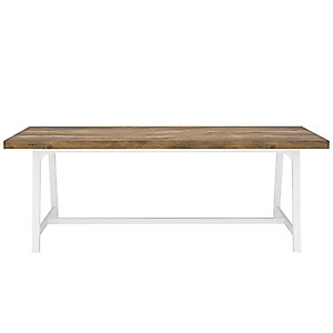 Tribesigns 6FT Rectangle Conference Table, 70.87L x 33.46W x 29.92H Inches Meeting Table for Conference Room, Vintage Wood Office Executive Desk with Strong Metal Frame for 6 People (Oak)