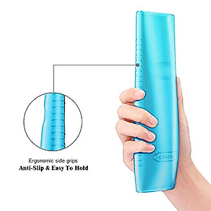 Fintie Remote Case for Vizio XRT136 / Vizio XRT140 Remote Control, CaseBot Lightweight Anti-Slip Shockproof Silicone Cover for VIZIO XRT136 XRT140 Smart TV Remote, Sky Blue- Glow in The Dark