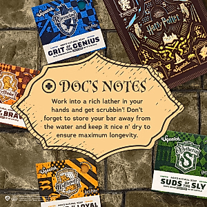 Dr. Squatch Harry Potter Collection with Collector's Box - Men's Natural Bar Soap 4 Pack Bundle and Collector's Box - Soap inspired by Gryffindor, Slytherin, Ravenclaw, and Hufflepuff