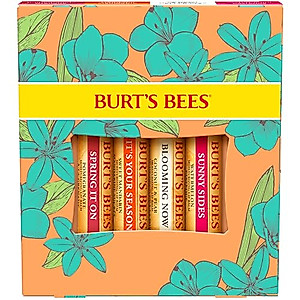 Burt's Bees Stocking Stuffers, Just Picked Lip Balm Set, Pomegranate, Watermelon, Sweet Mandarin, Coconut & Pear, Natural Origin Lip Treatment Christmas Gifts (4-Pack)