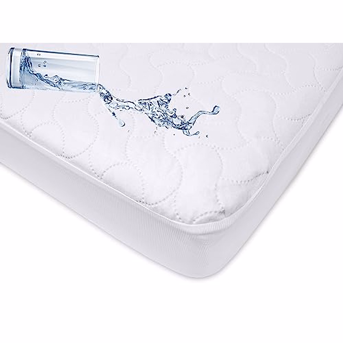 American Baby Company Waterproof Pack N Play Playard Mattress Protector, Quilted Fitted Pack and Play Mattress Pad Cover, 27" x 39"