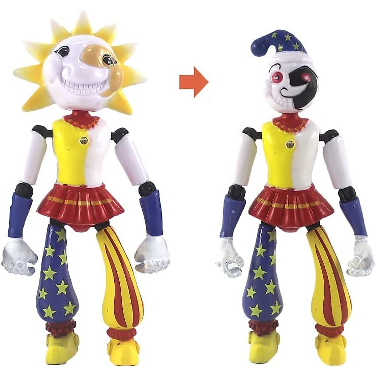 2022 New Game FNAF Toys Bonnie Foxy Bear Action Figure Dolls 9pcs/Set Transparent Version for Children (A)