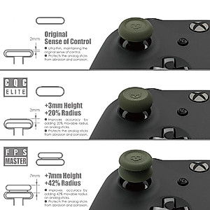 Thumb Grip Set FPS CQC Joystick Cap Thumbstick Cover for Xbox One Xbox Series X Series S Controller (Purple)