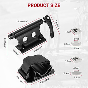 Partol Bike Block Fork Mount Universal Quick Release Fork Block Mounts Bike Rack Carrier Aluminum Alloy Bicycle Car Roof Mount Rack for Vehicles/Truck/Pickup/Trailer/Vans (Black, 2 Pack)