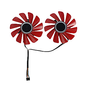 inRobert FDC10U12S9-C Video Card Fan Replacement Red Fan for XFX RX 570 RS Graphic Card RX570 Cooler
