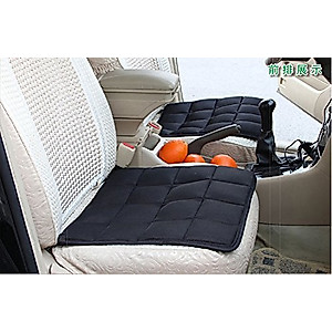 DGQ Natural Bamboo Charcoal Non-Slip Seat Cushion 17.7" 17.7"- Home Office Car Chair Cover Pad Mat (Pack of 1，Black)