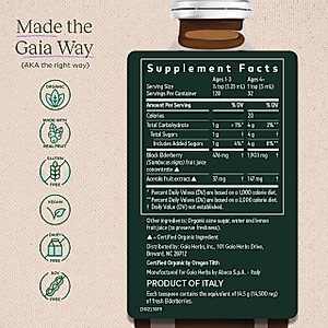 Gaia Herbs Black Elderberry Syrup, 5.4 Ounce