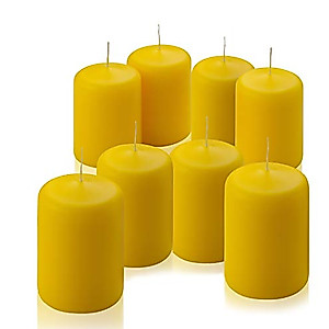 Citronella Pillar Candle - Set of 8 Citronella Candles - 3 inch Tall, 2 inch Thick - 18 Hour Burn Time for Indoor/Outdoor Use