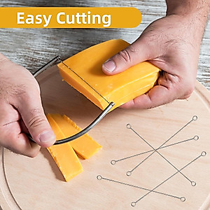 10 Packs Cheese Slicer Wire,5.7 Inch Cheese Slicer Wire for Block Cheese,Stainless Steel Cheese Cutter Wire Replacement & Cheese Cutter Wire Replacement,Cheese Wire Replacement Set(Silver)