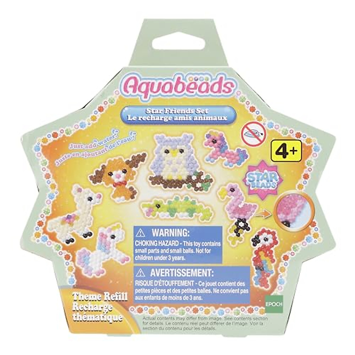 Aquabeads Arts & Crafts Star Friends Theme Bead Refill with Over 600 Beads and Templates, Multicolored
