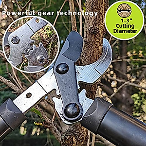 KLDOLLAR 15 Inch Tree Trimmer, Super Powerful Gear Loppers, Gardening Pruners, Lightweight Branch Cutter with 1.3 Inch Cutting Capacity, Sharp Precision Alloy Steel Blade