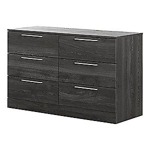 South Shore Step One Essential 6-Drawer Double Dresser, Gray Oak