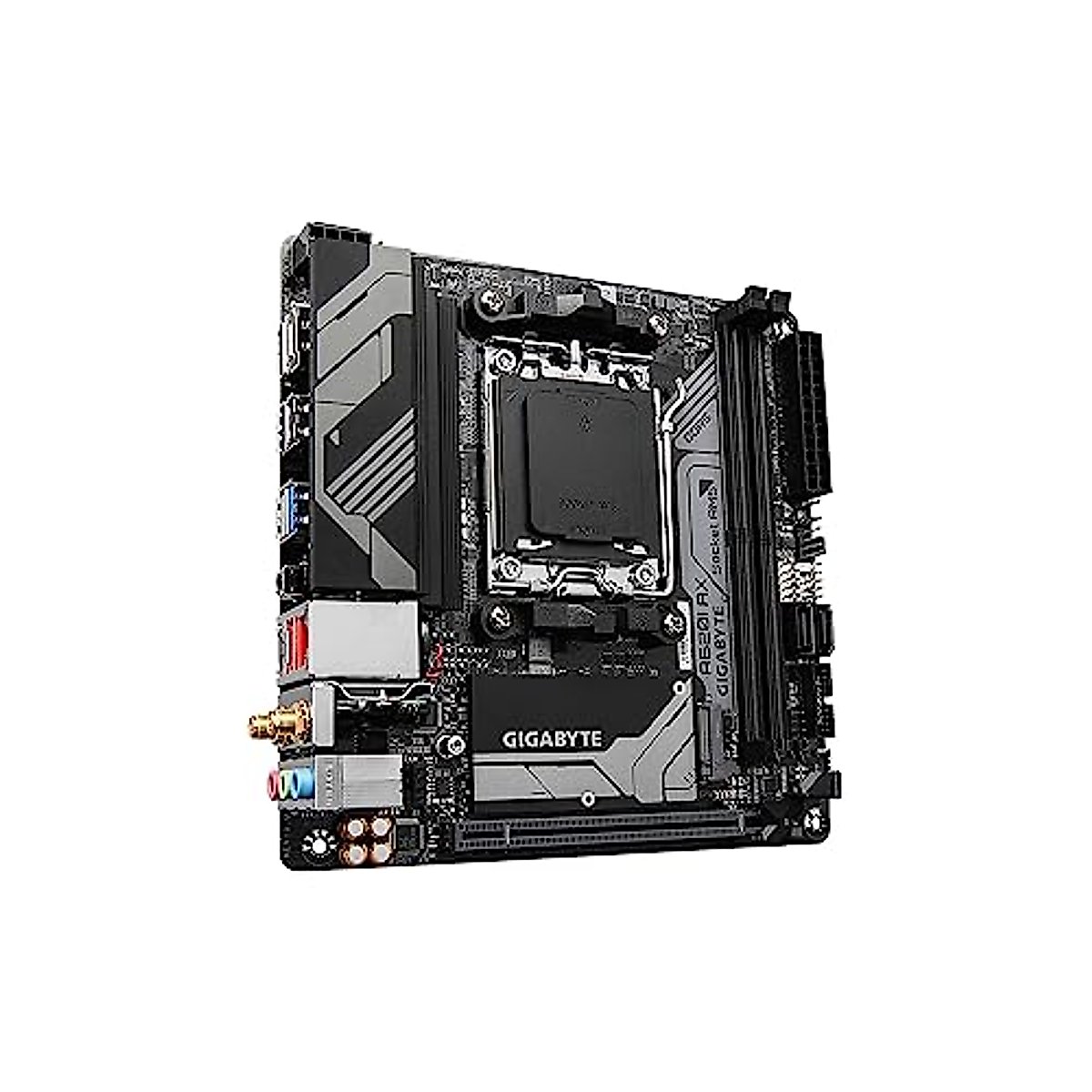 GIGABYTE A620I AX (AM5/ LGA 1718/ AMD/ A620/ Mini-ITX/ 5-Year Warranty/ DDR5/ Single M.2/ PCIe 4.0/ USB 3.2 Gen1 Type-C/Realtek Wi-Fi 6E/ Realtek 2.5GbE/ Q-Flash Plus/PCIe EZ-Latch/Motherboard)