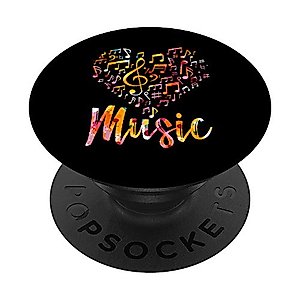 Musician Gift Musical Instrument Music Notes Treble Clef PopSockets Swappable PopGrip