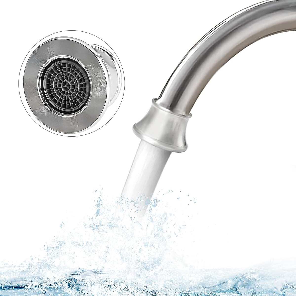 Faucet Aerator Compatible with Moen 101964 116618, Fit for Shower Bathroom Kitchen Faucet Parts, High Flow Sink Aerator Replacement, 2.2 Gallon Per Minute, Finish Chrome