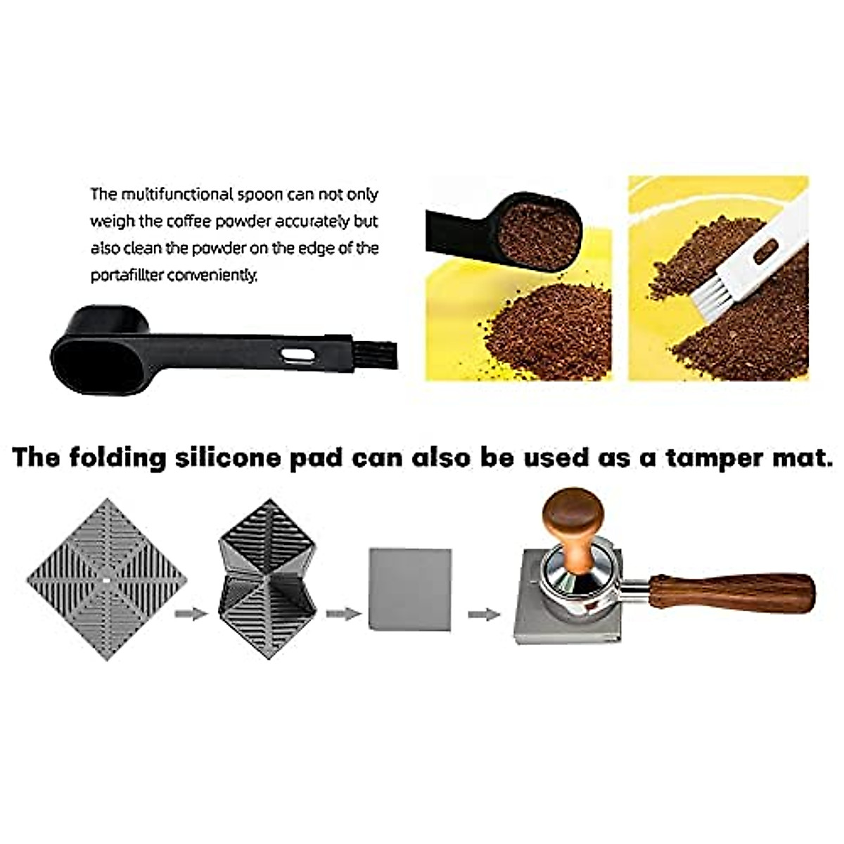 NEOUZA Coffee 51mm Bottomless Portafilter Compatible with DeLonghi Dedica EC680/EC685/EC785/EC820/EC850/EC860 SMEG Coffee Machine, Stainless Steel,Rosewood.Free with Basket, Spoon, tamper mat