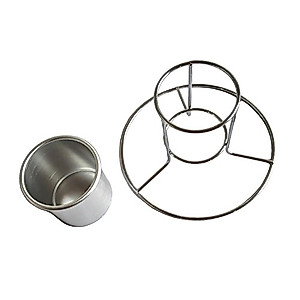 BBQ funland Stainless-Steel Beercan ChickCAN Rack with Canister, Beer Can Chicken Holder for Grill and Smoker