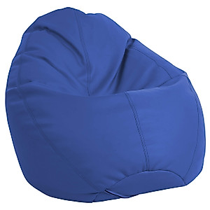 Factory Direct Partners 10479-BL SoftScape Dew Drop Bean Bag Chair with Supportive High-Back Design - Blue