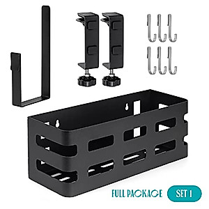 WIMART Blackstone Griddle Caddy, Storage Box Space Saving BBQ Accessories for 28"/36" Blackstone Griddle/Prep Cart, Outdoor Grill Storage Basket Griddle Caddy (Black - 1 Pcs/Set)