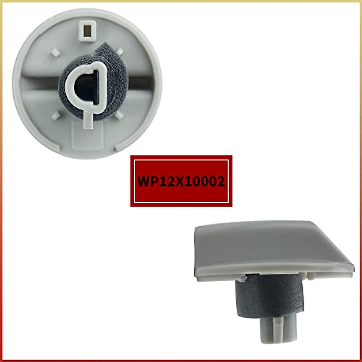 2 Pcs WP12X10002 Air Conditioner Control Knob Replacement Part - Compatible with Some GE Room Window Air Conditioner Replaces for WP12X10002