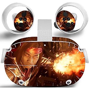 Blood Battle Oculus Quest 2 VR Headset and Controller Sticker, Vinyl Decal Skin for VR Headset and Controller, Virtual Reality Protective Accessories
