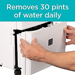 BLACK+DECKER 3000 Sq. Ft. Dehumidifier for Large Spaces and Basements, Energy Star Certified, BDT30WTB , White