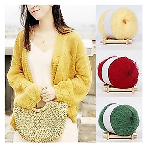 50g/Ball Mohair Yarn Cheap Knitting Crochet Yarn Soft Wool Yarn for DIY Hand Knitting Sweater Scarf Shawl (Color : 5)