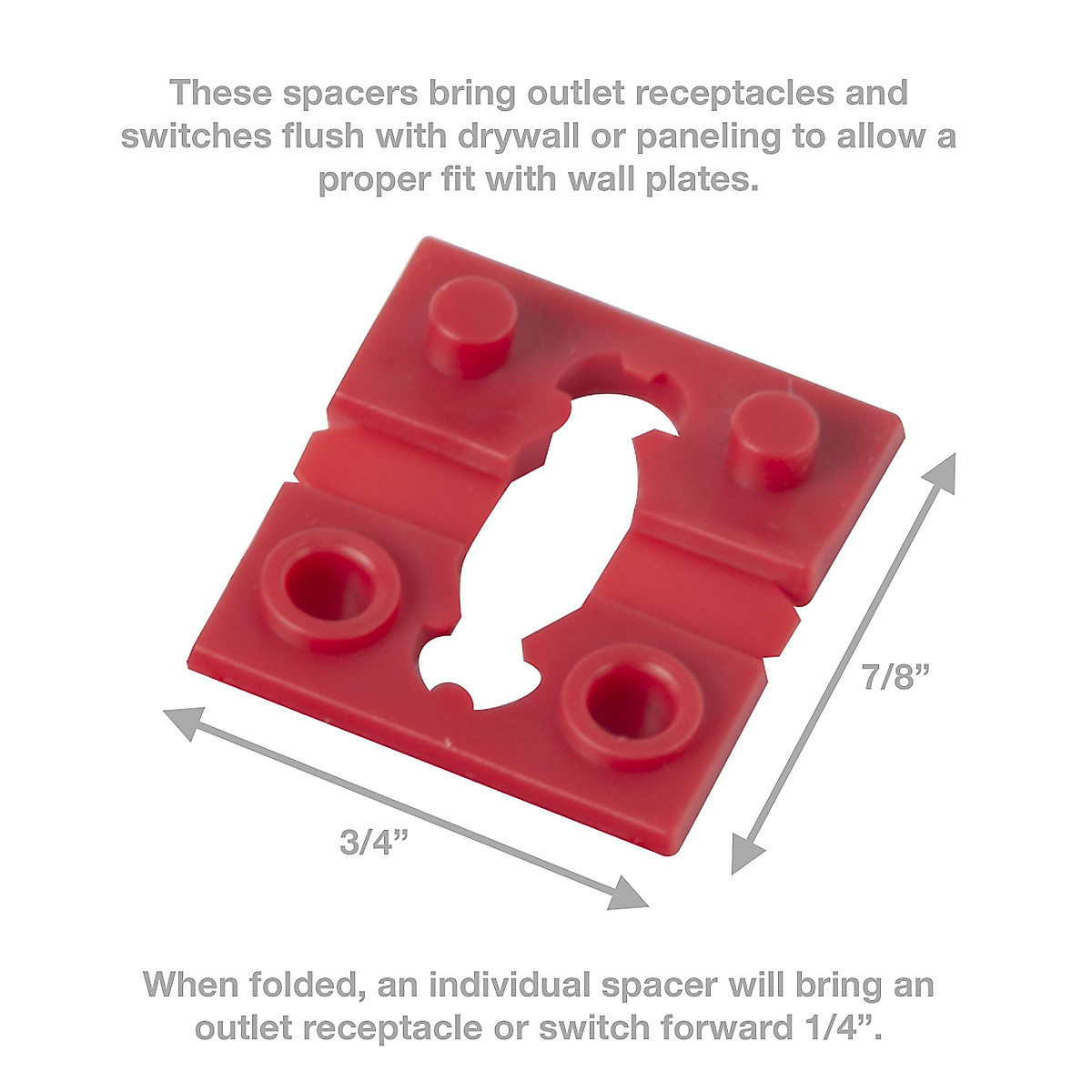 Gardner Bender GSP-24 24 Piece Switch and Receptacle Spacers, Red