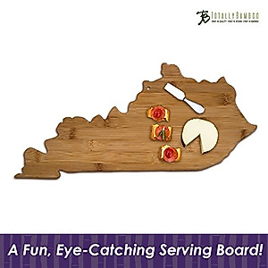 Totally Bamboo Kentucky State Shaped Cutting Board, Natural Bamboo