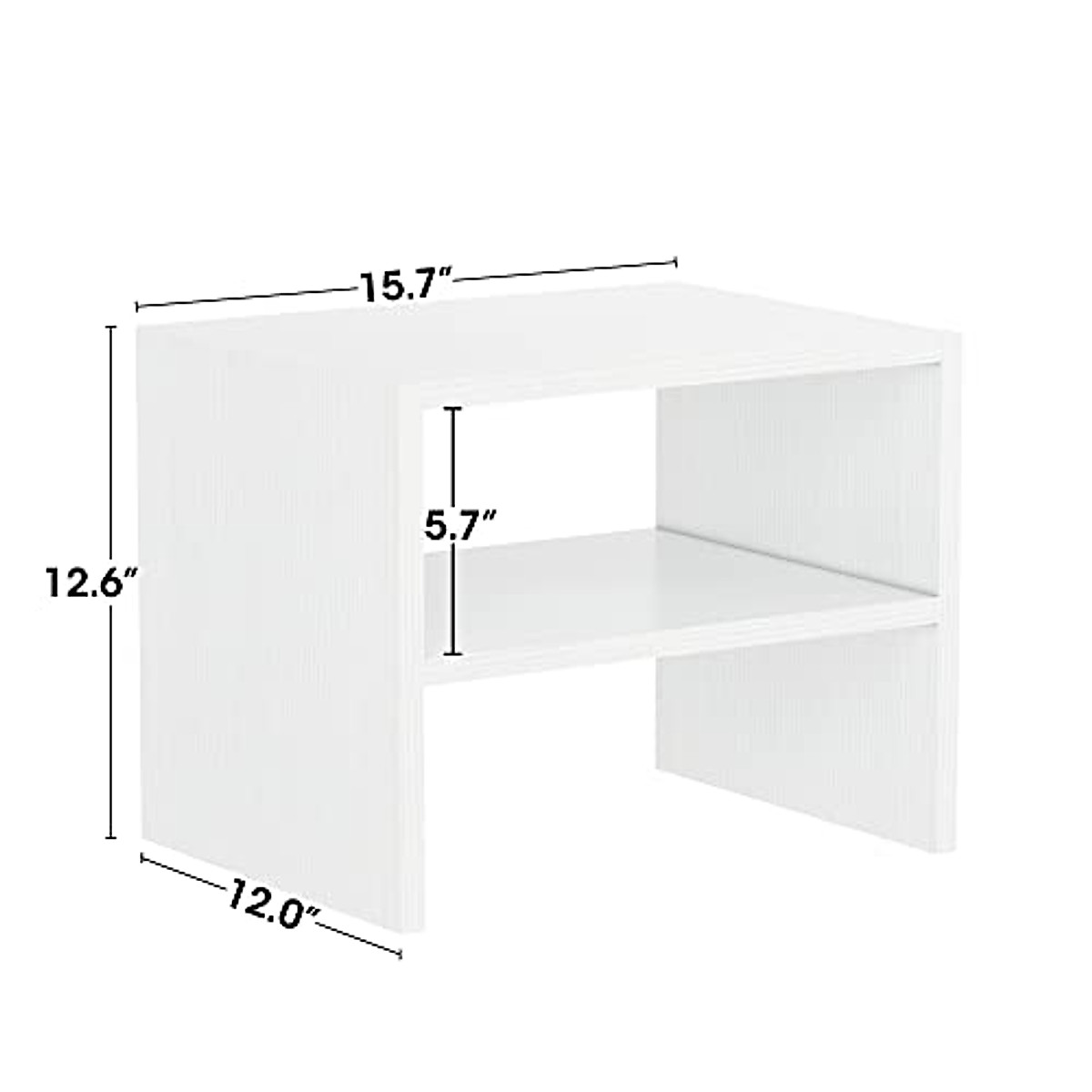 WAHEY Shoes Rack, Stackable 2 Shelf Wood Closet Organizer Unit, FSSR001